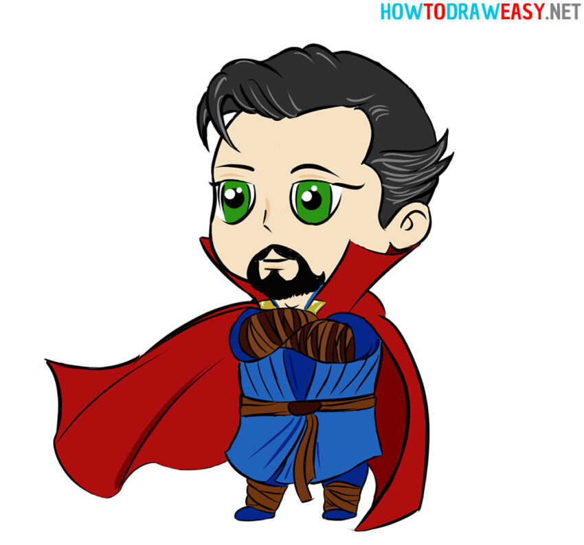 How to Draw Chibi Doctor Strange - How to Draw Easy