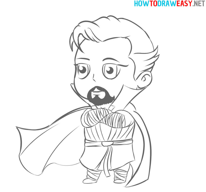 How to Draw Chibi Doctor Strange - How to Draw Easy