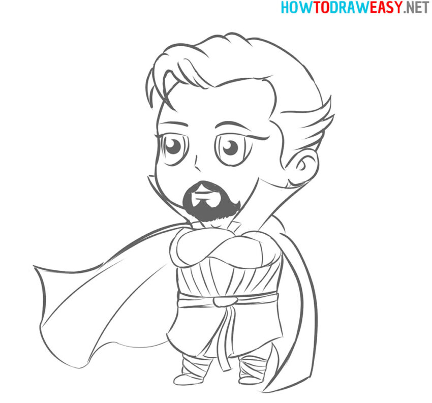 How to Draw Chibi Doctor Strange - How to Draw Easy
