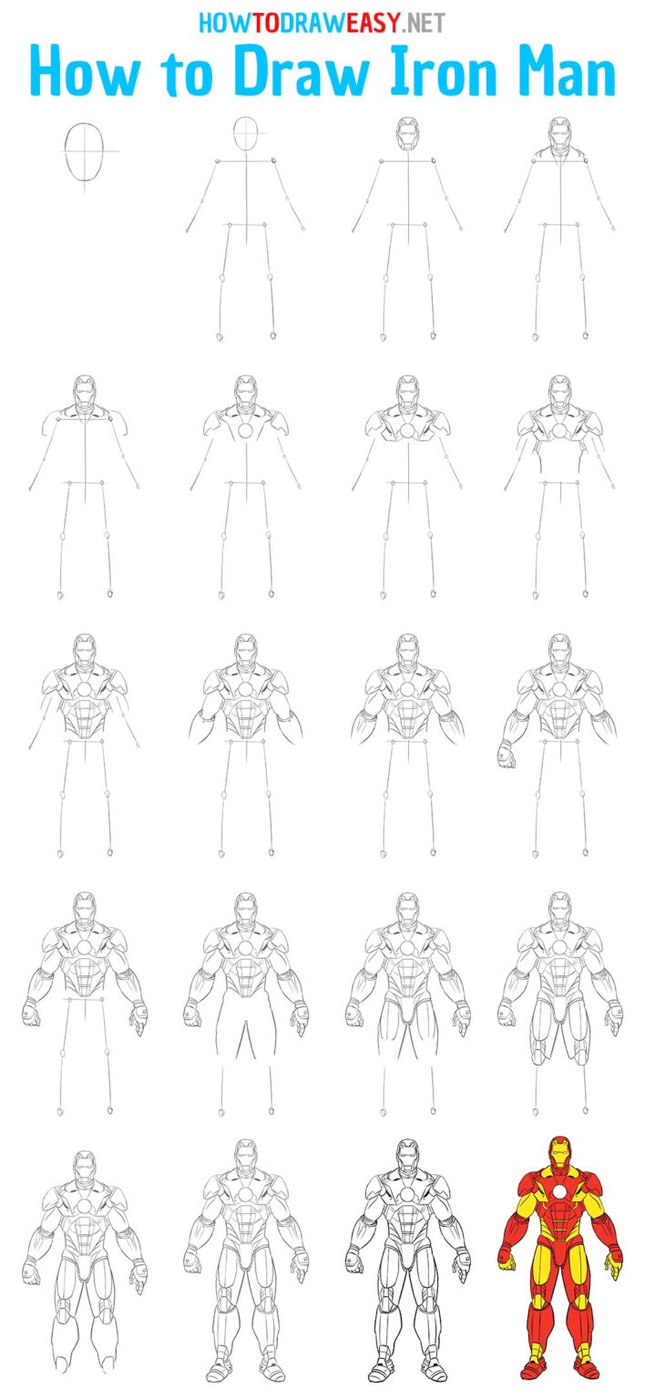 How to Draw Iron Man - How to Draw Easy