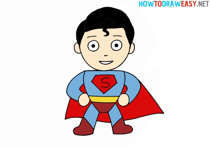 How to Draw Superman for Kids - How to Draw Easy
