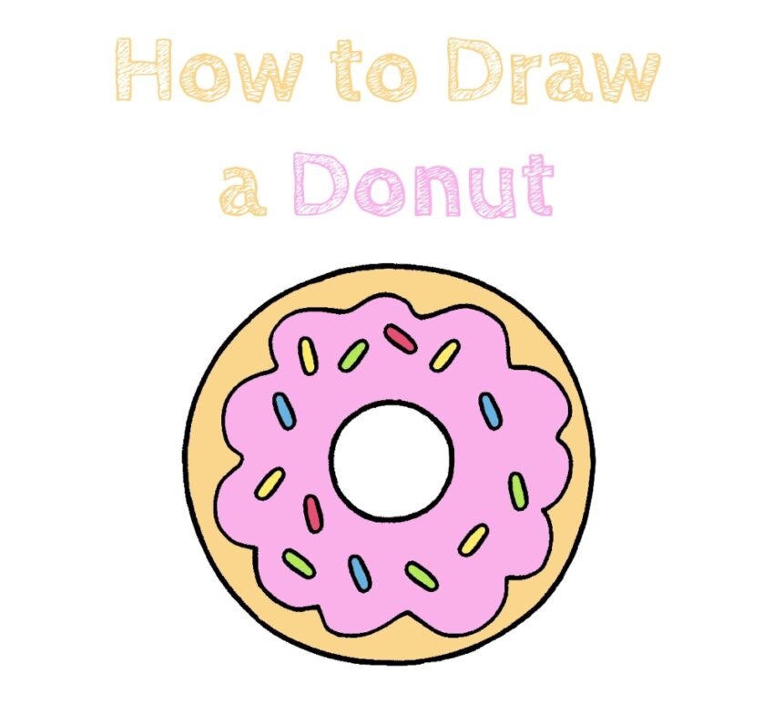 How to Draw a Donut for Kids - How to Draw Easy