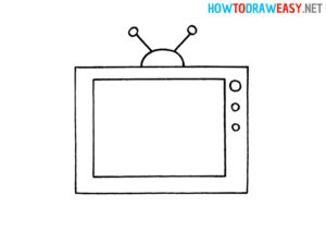How to Draw a TV for Kids - How to Draw Easy