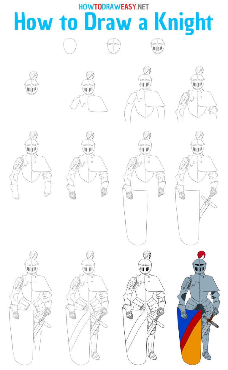 How to Draw a Knight - How to Draw Easy