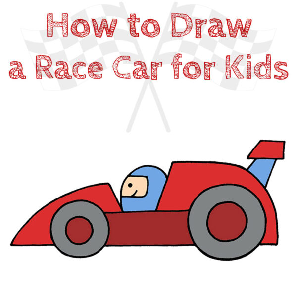 How to Draw a Race Car for Kids - How to Draw Easy