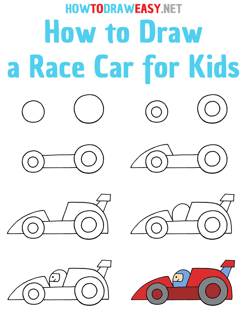 Race Car Drawing Easy Step By Step Draw Blood Drawing Red Drodd