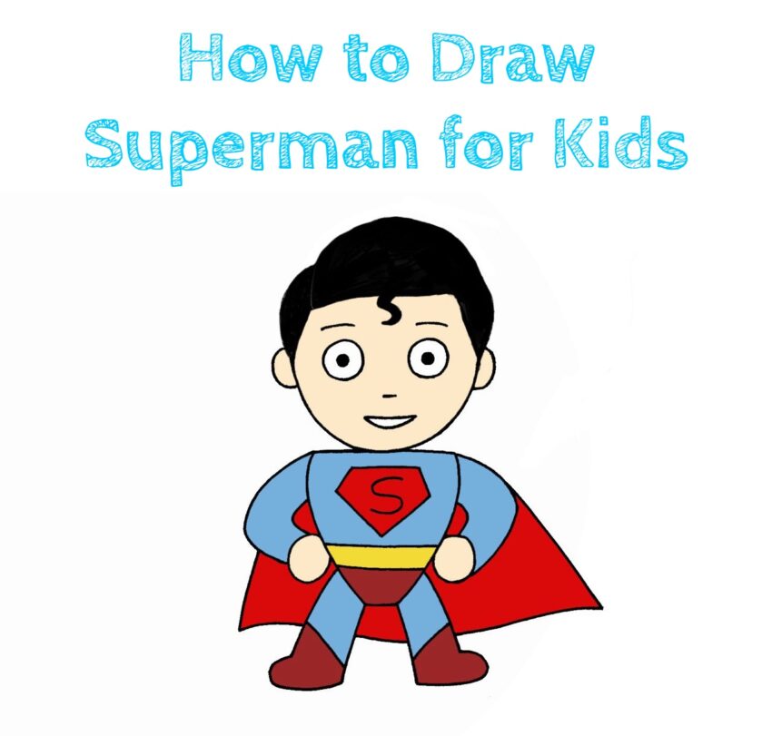 How to Draw Superman for Kids - How to Draw Easy