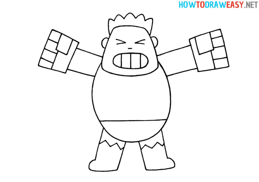 How to Draw the Hulk for Kids - How to Draw Easy
