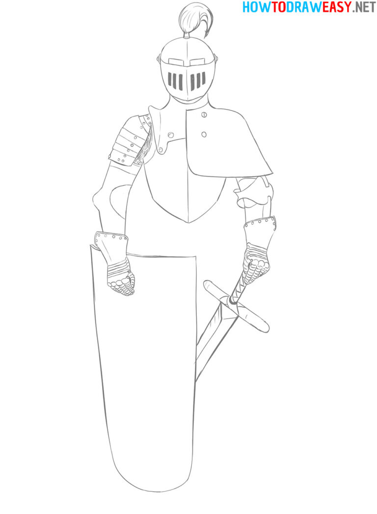 How to Draw a Knight - How to Draw Easy