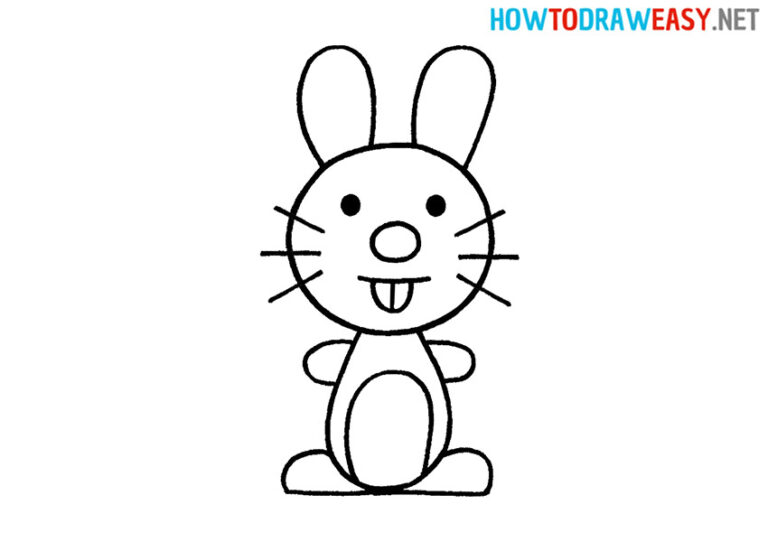 How to Draw a Hare for Kids - How to Draw Easy