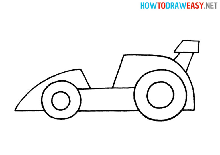 How to Draw a Race Car for Kids - How to Draw Easy