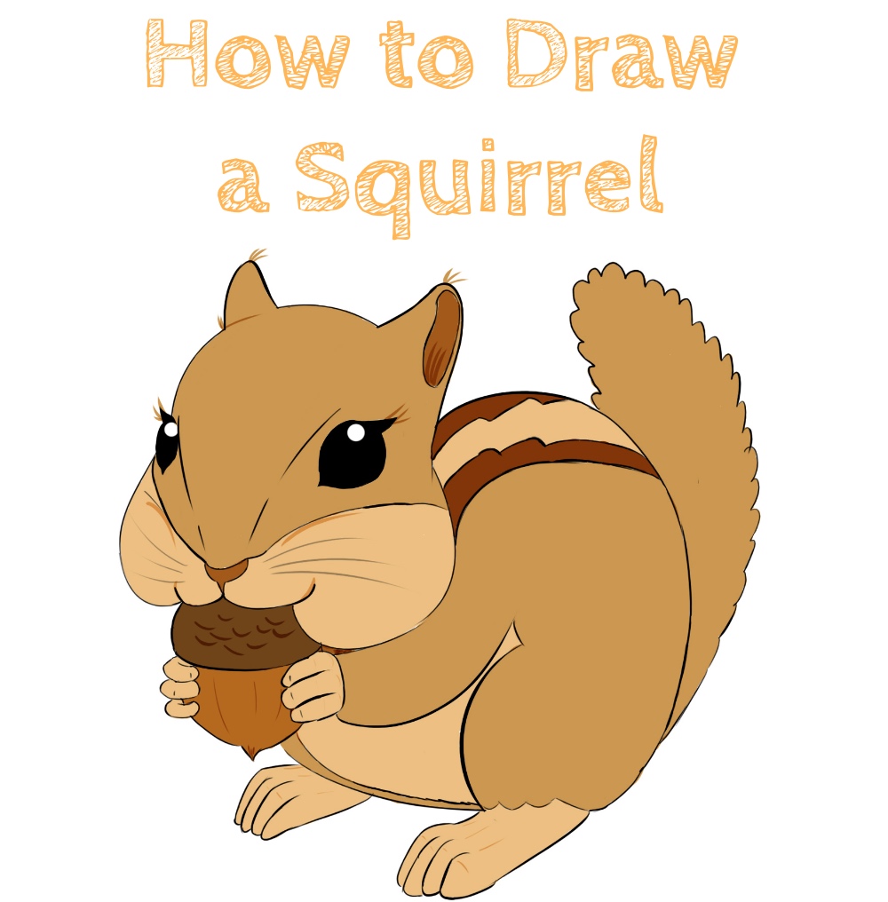  How To Draw A Squirrel Easy Step By Step Crafty Morning 