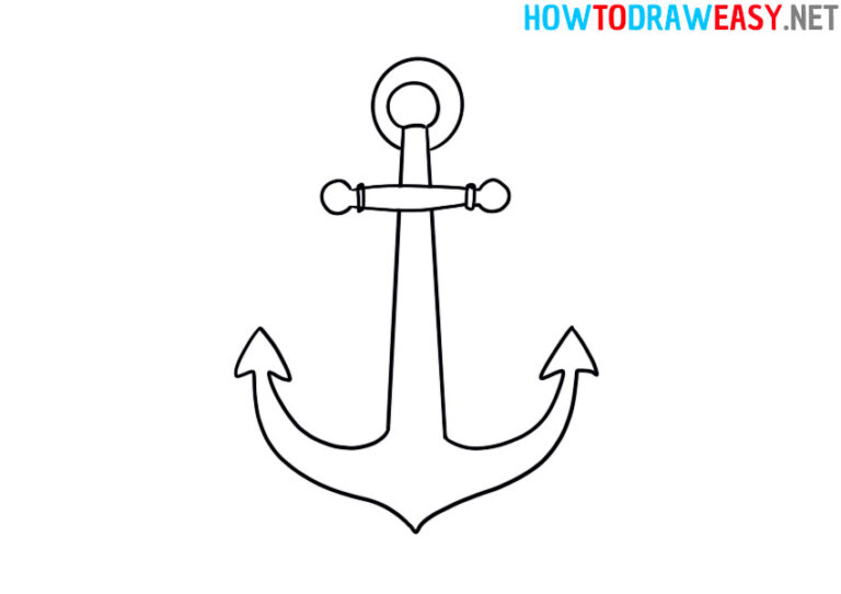 How to Draw an Anchor Easy - How to Draw Easy