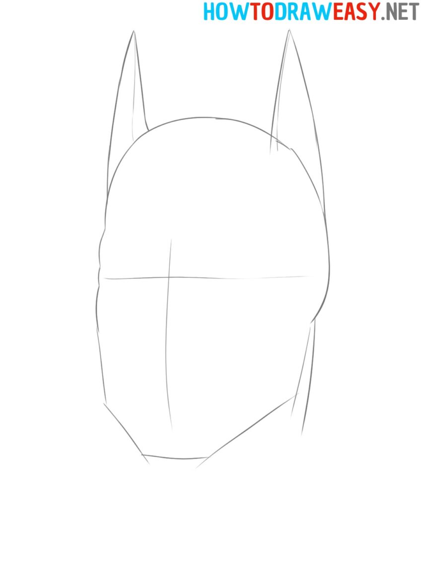 How to Draw Batman's Face - How to Draw Easy
