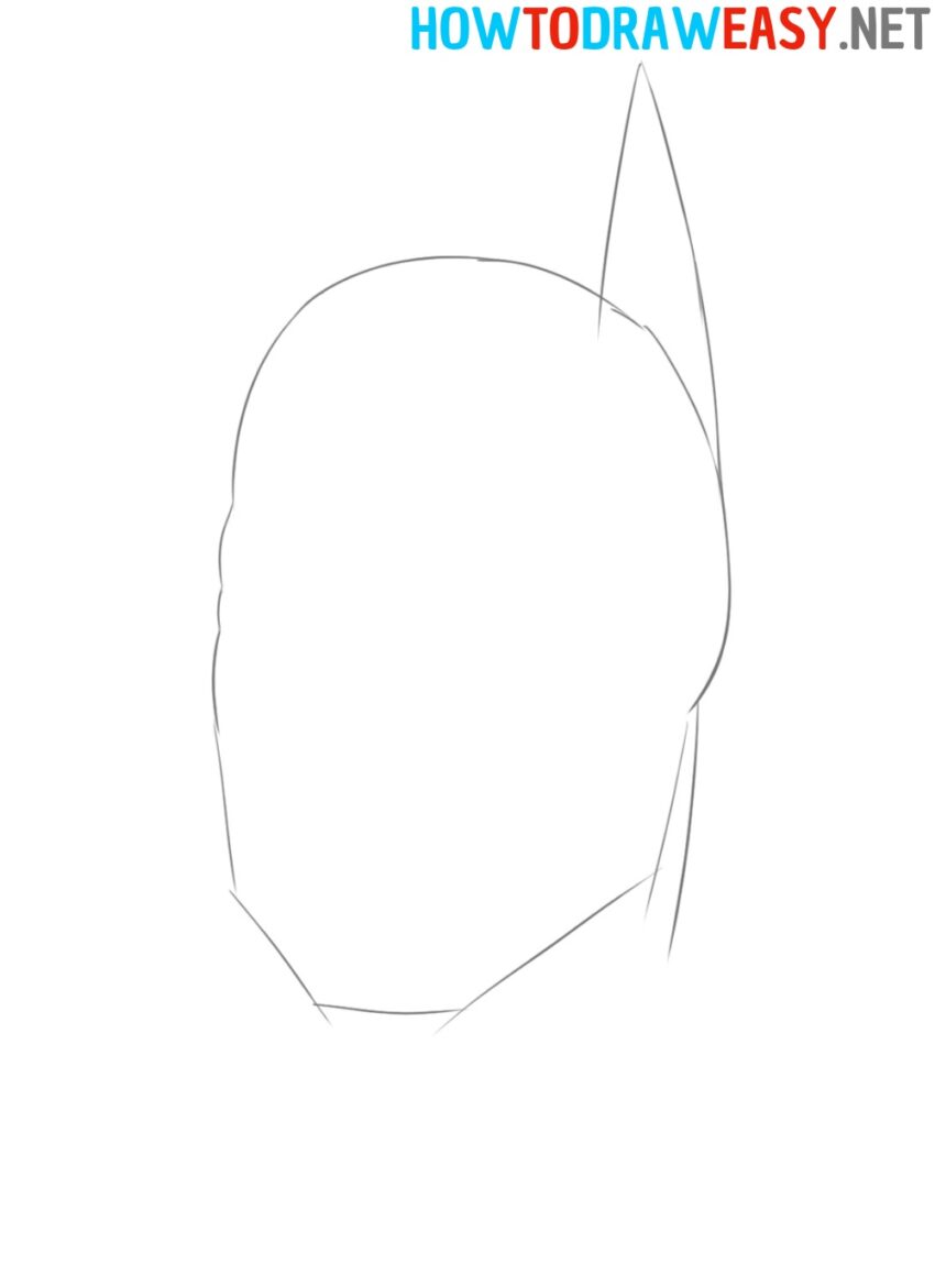 How to Draw Batman's Face - How to Draw Easy