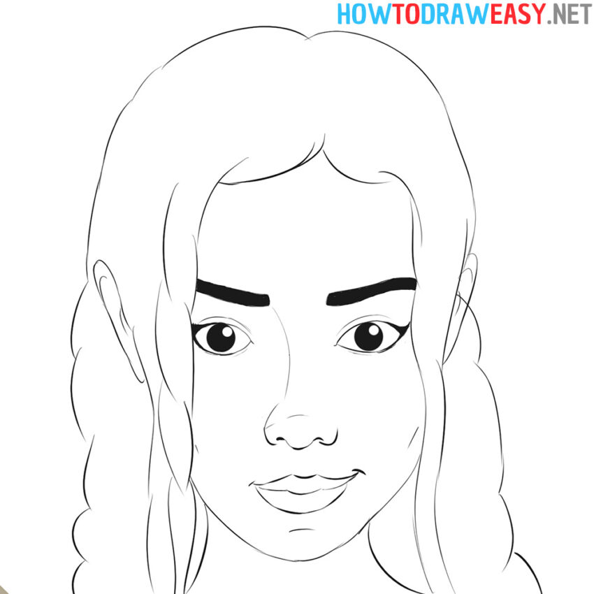 How to Draw a Girl's Face - How to Draw Easy
