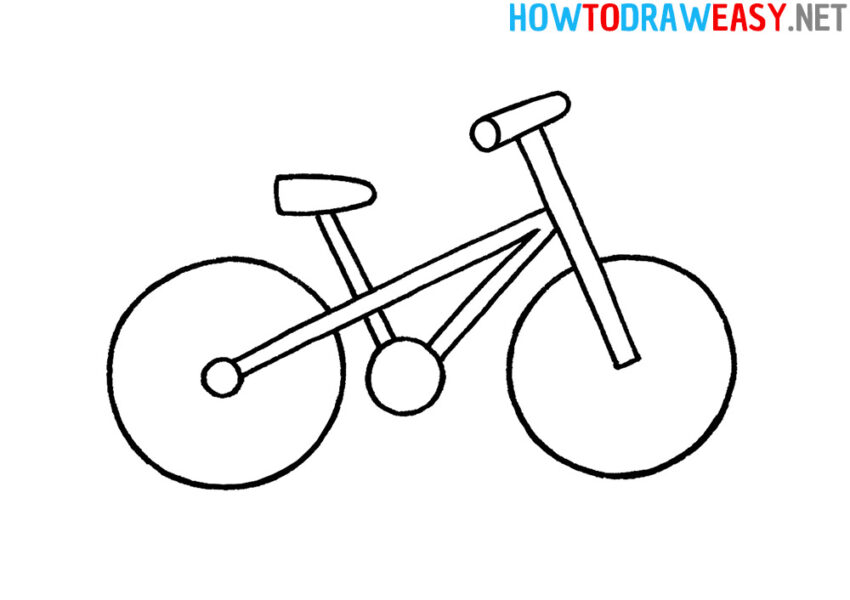 How to Draw a Bike for Kids - How to Draw Easy