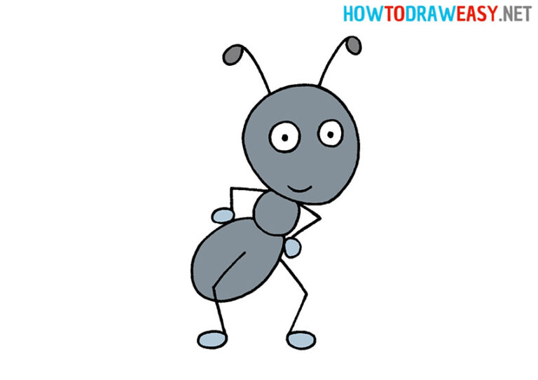 How to Draw an Ant for Kids - How to Draw Easy