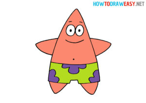 How to Draw Patrick Star for Kids - How to Draw Easy