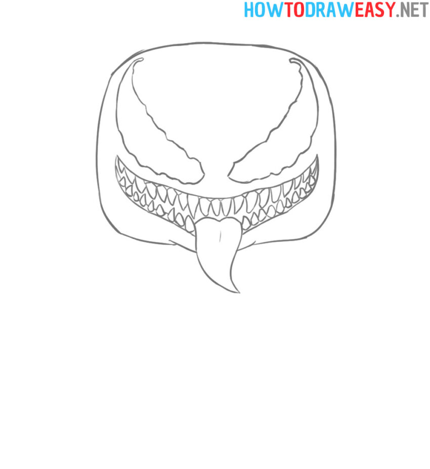 How to Draw Chibi Venom - How to Draw Easy