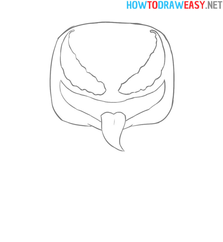 How to Draw Chibi Venom - How to Draw Easy