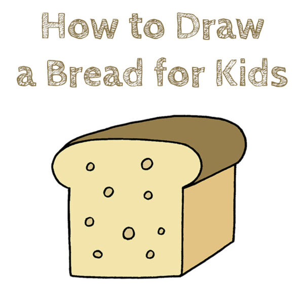 How to Draw Bread for Kids - How to Draw Easy
