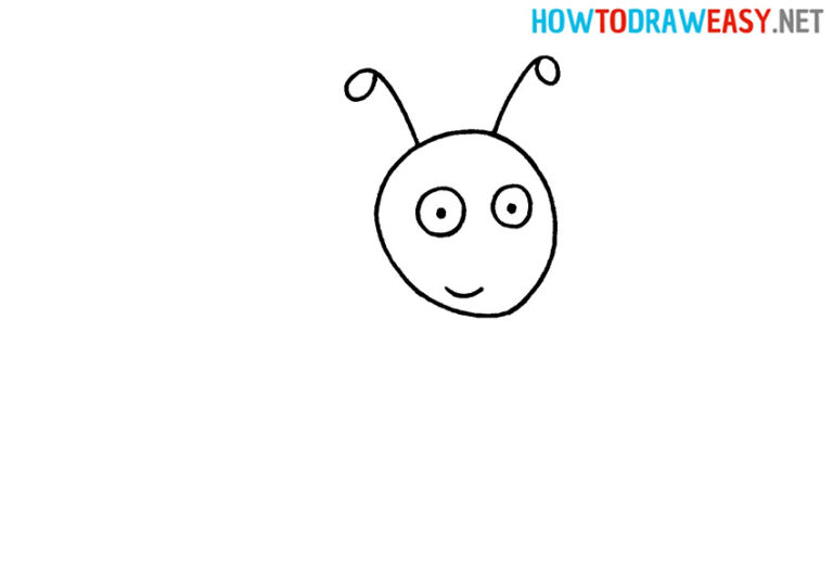 How to Draw an Ant for Kids - How to Draw Easy