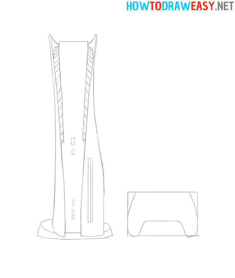 How to Draw a PlayStation 5 - How to Draw Easy
