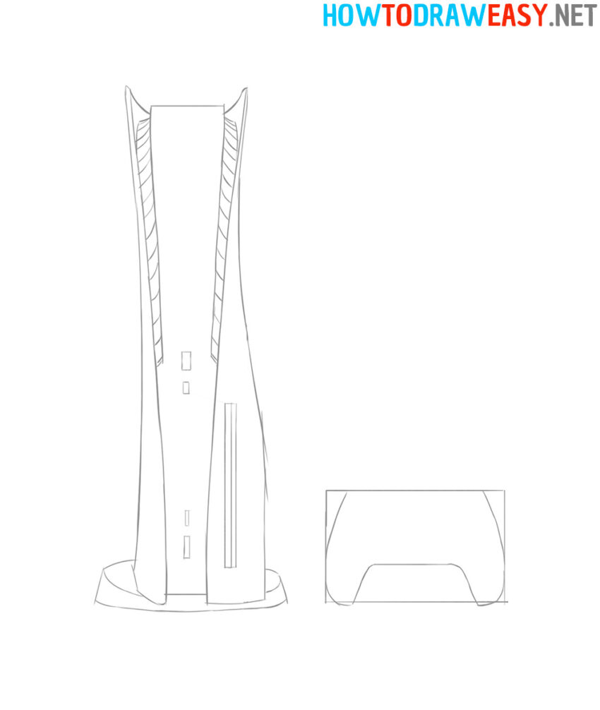 How to Draw a PlayStation 5 - How to Draw Easy