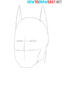 How to Draw Batman's Face - How to Draw Easy