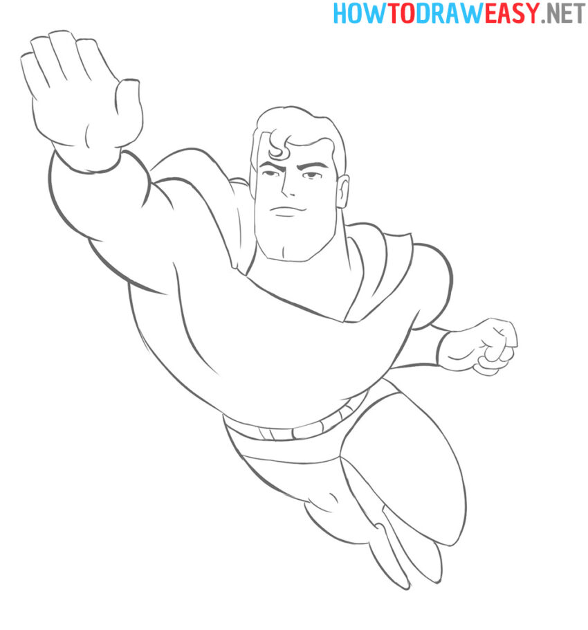 How to Draw Cartoon Superman - How to Draw Easy