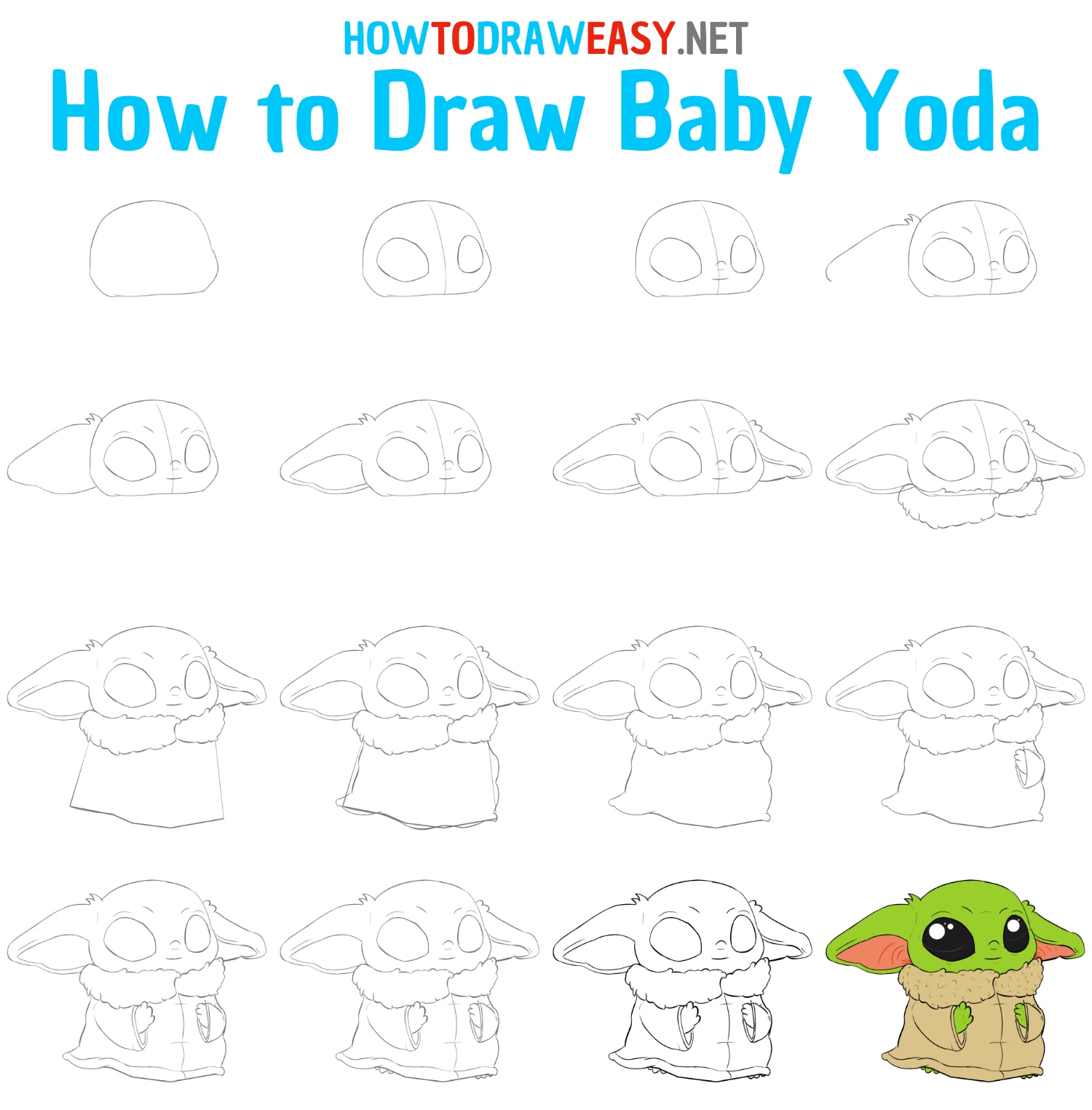 How To Draw Baby Yoda How To Draw Easy How To Draw Baby Yoda How To Draw Easy