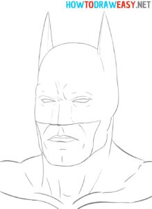 How to Draw Batman's Face - How to Draw Easy