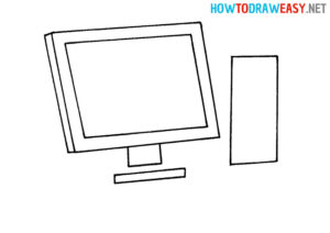 How to Draw a Computer for Kids - How to Draw Easy
