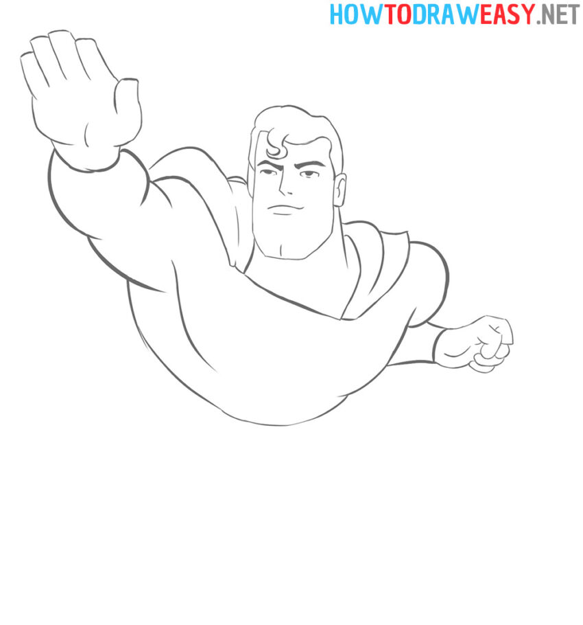 How to Draw Cartoon Superman - How to Draw Easy