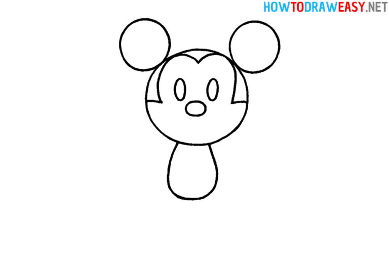 How to Draw Mickey Mouse for Kids - How to Draw Easy
