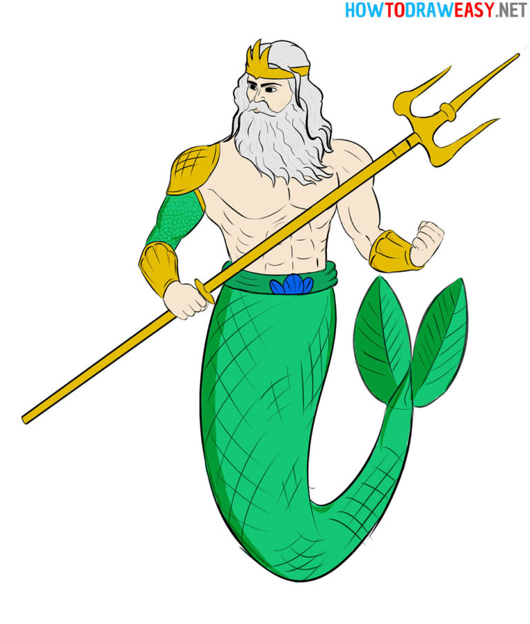How to Draw Poseidon - How to Draw Easy