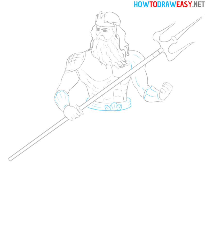 How to Draw Poseidon - How to Draw Easy