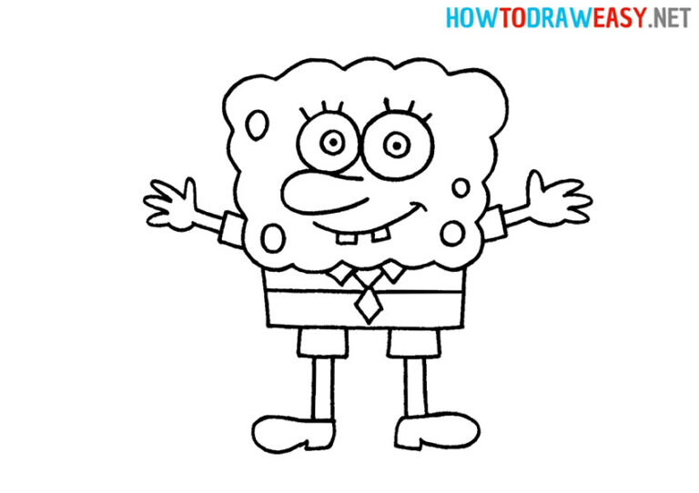 How to Draw SpongeBob for Kids - How to Draw Easy