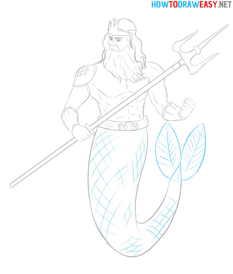 How to Draw Poseidon - How to Draw Easy