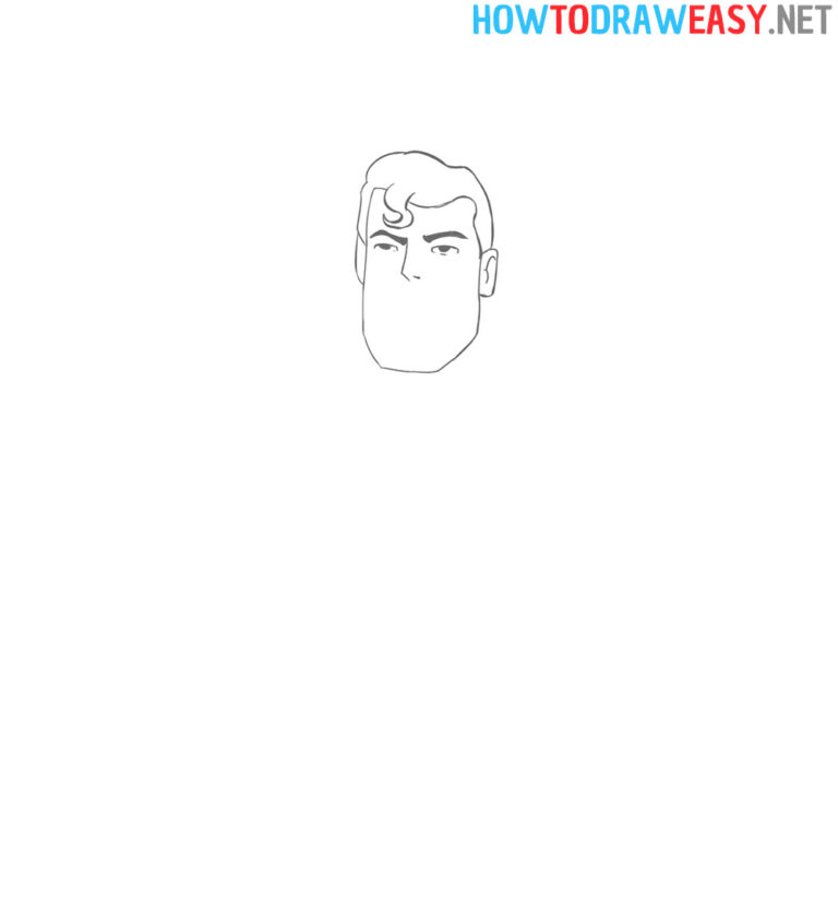 How to Draw Cartoon Superman - How to Draw Easy