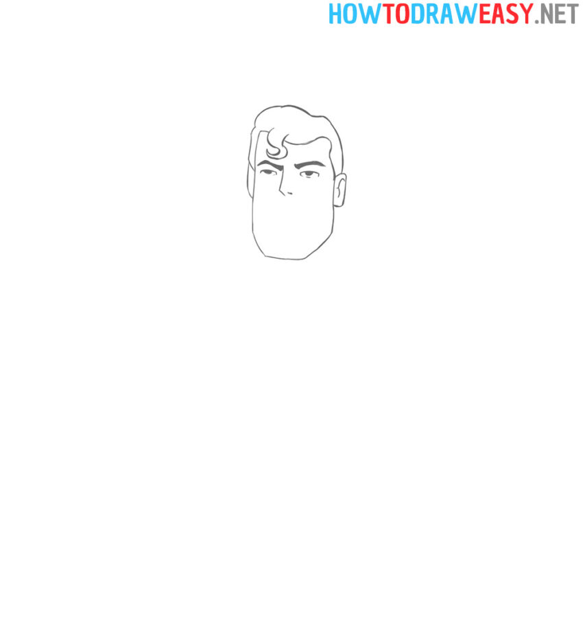 How to Draw Cartoon Superman - How to Draw Easy