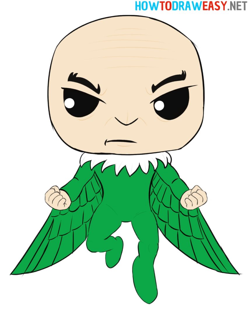 How to Draw Vulture from Spiderman Easy - How to Draw Easy