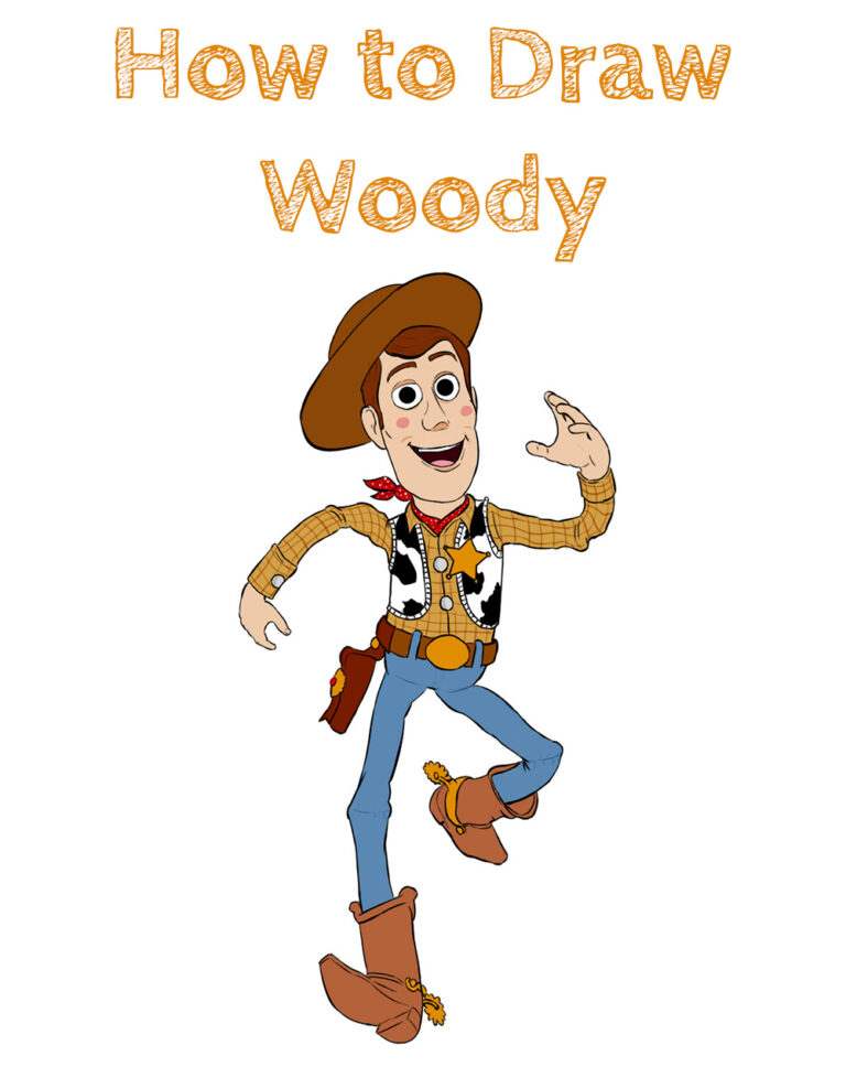 How to Draw Sheriff Woody - How to Draw Easy