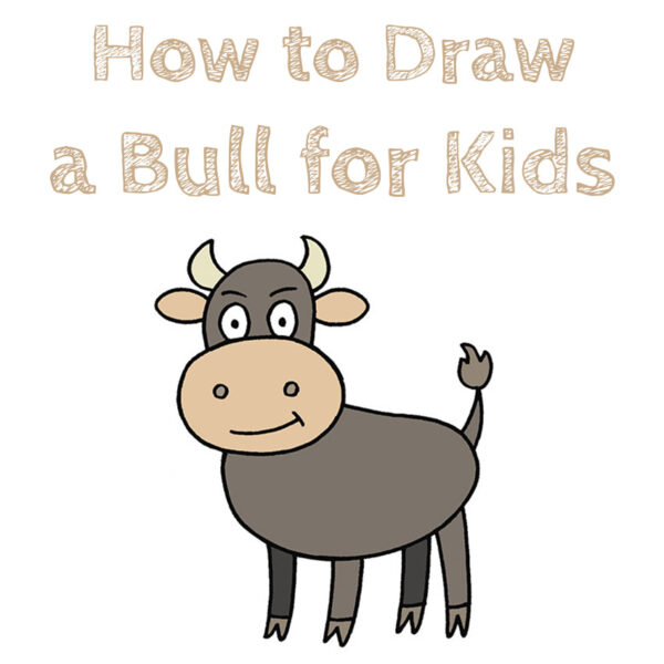 How to Draw a Bull for Kids - How to Draw Easy