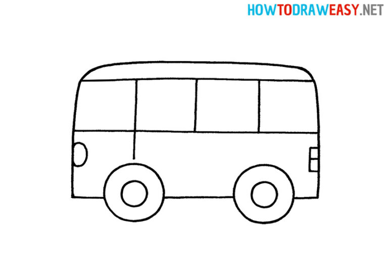 How to Draw a Bus for Kids - How to Draw Easy