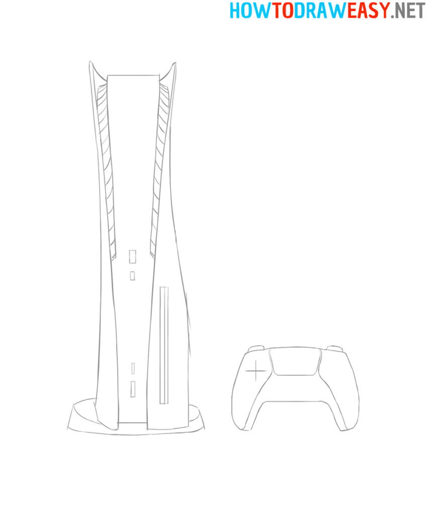 How to Draw a PlayStation 5 - How to Draw Easy