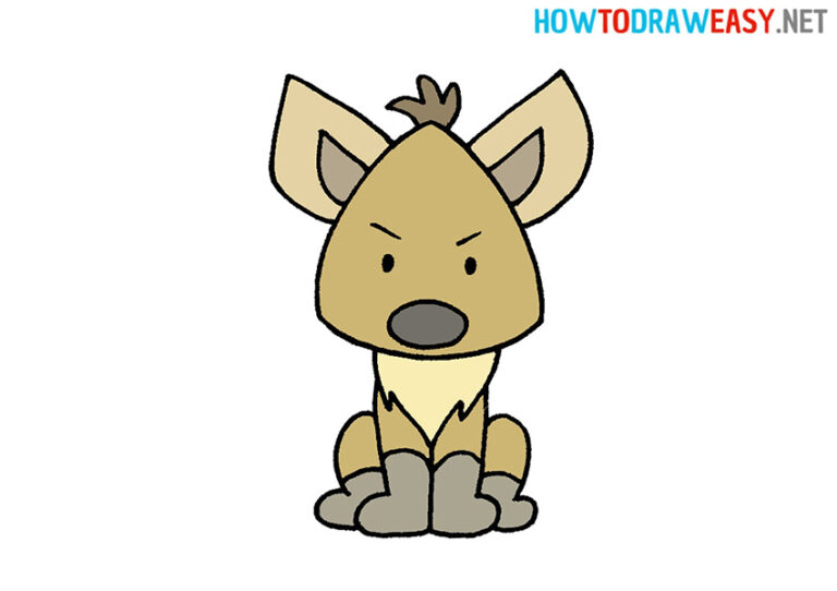How to Draw a Hyena for Kids - How to Draw Easy