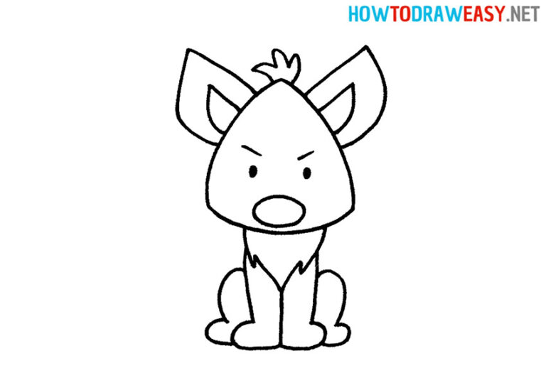 How to Draw a Hyena for Kids - How to Draw Easy