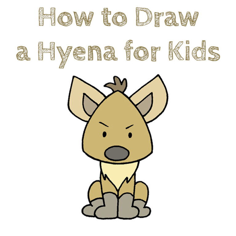 How to Draw a Hyena for Kids - How to Draw Easy